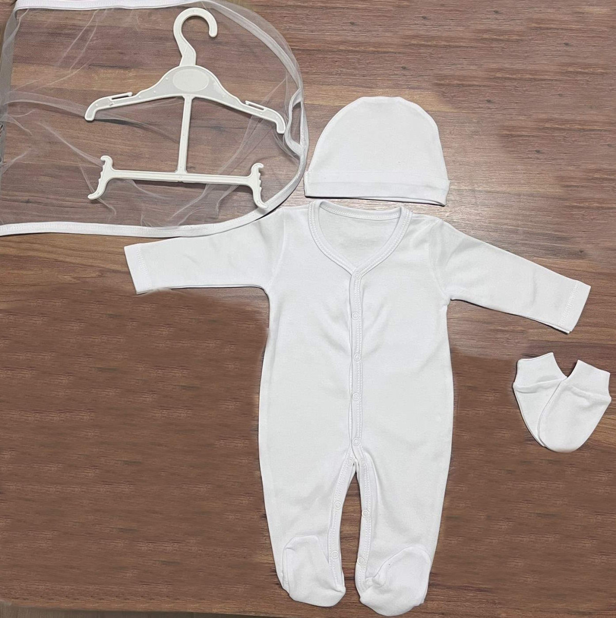 Ensemble 4 Pièces HAPPY BABY 01TUR UNI BLANC